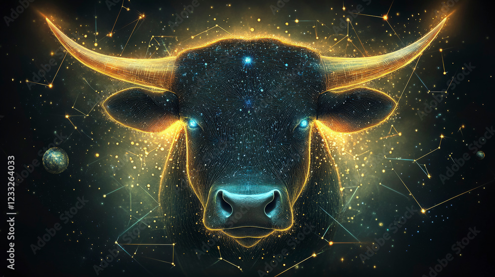 Taurus:The Bull Explore the cosmic Taurus symbolism in this stunning ...