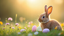 Easter Bunny With Eggs Free Stock Photo - Public Domain Pictures