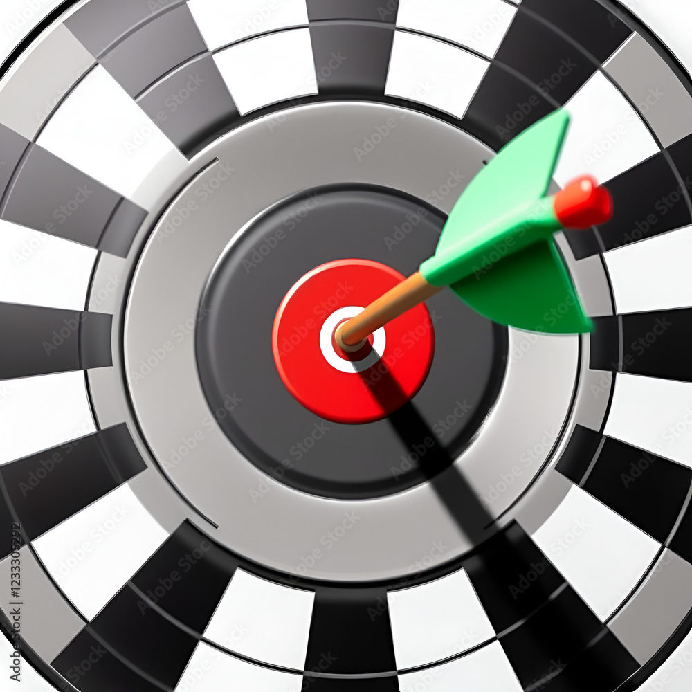 target bullseye with an arrow perfectly hitting the center Isolated on ...