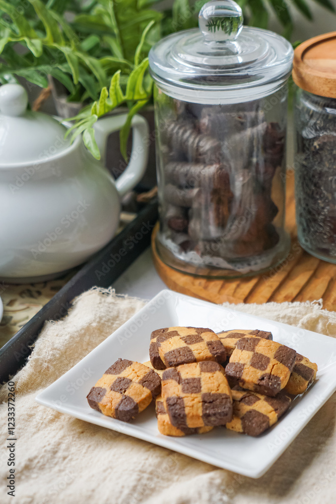 Biskut Dam (Checkered Cookies), a popular traditional cookies in ...