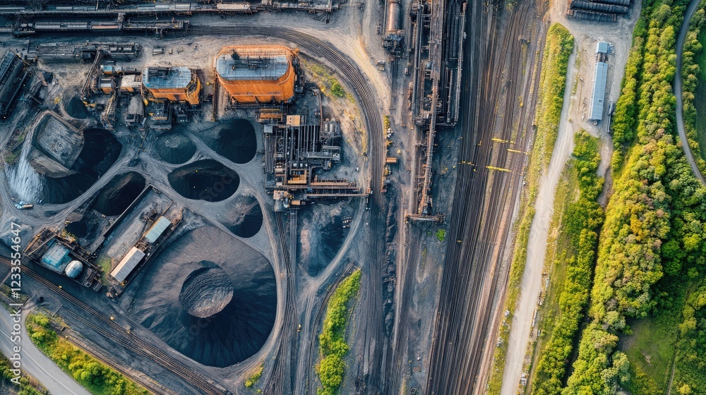 Location of industrial activities and scale of coal mining operations ...