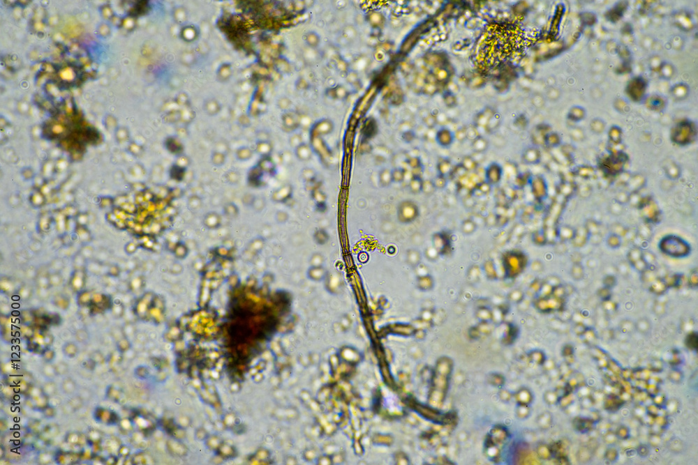 soil fungi on a farm soil microbes under the microscope. microorganisms ...
