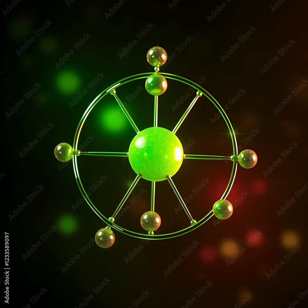 Radium Ra depiction of radium atoms showcasing their electron ...