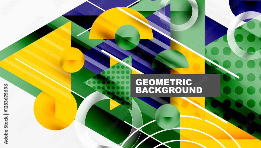 Sleek abstract background - layered triangles with vibrant gradient ...