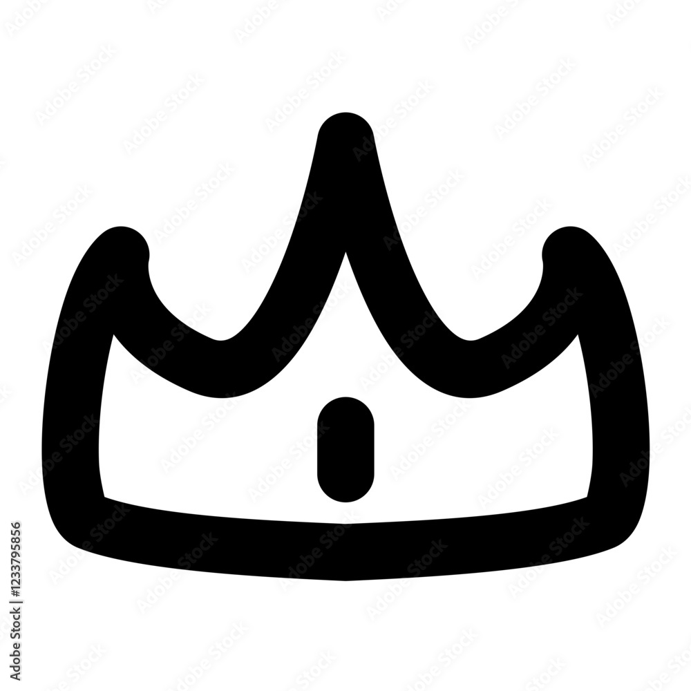 Crown icon, simple Crown outline icon Stock Vector | Adobe Stock
