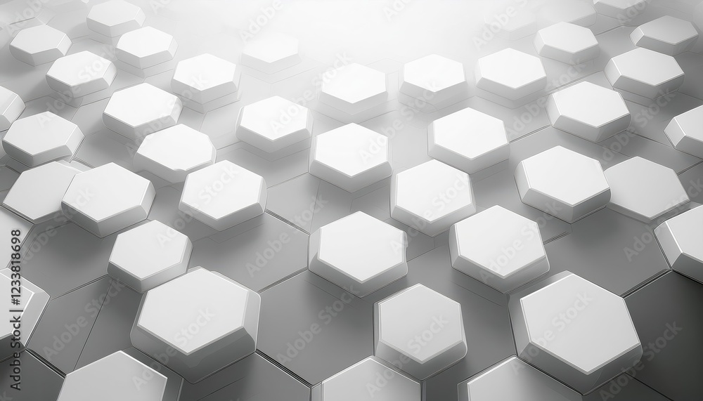 Striking Futuristic Geometric Backdrop Widescreen Hexagonal Layout with ...