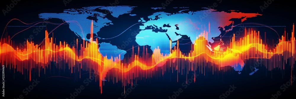 Global Market Trend - Abstract Vector Graphic of Stock Market Data ...
