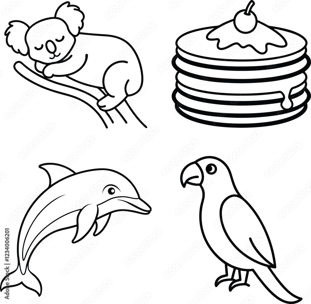 coloring page for kids. Simple scene illustration for kids .coloring ...