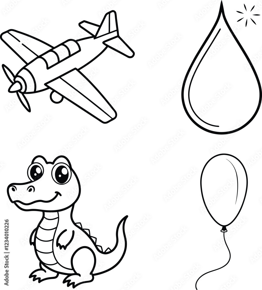 coloring page for kids. Simple scene illustration for kids .coloring ...
