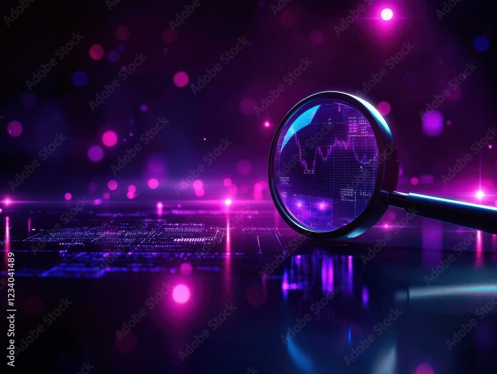 Tech environment infographic display for data analysis insights Stock ...