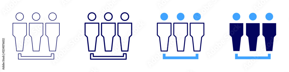 Teamwork priorities icon in 4 different styles. Thin Line, Line, Bold ...