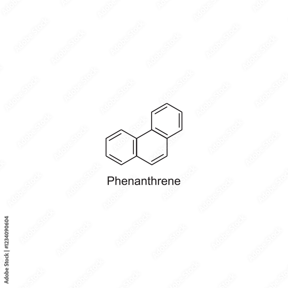 Phenanthrene skeletal structure.Polycyclic Aromatic Hydrocarbon ...