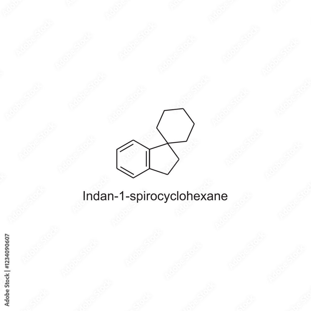 Indan-1-spirocyclohexane skeletal structure.Polycyclic Aromatic ... Indan-1-spirocyclohexane skeletal structure.Polycyclic Aromatic ...