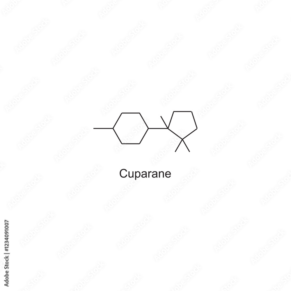 Cuparane skeletal structure.Sesquiterpene compound schematic ...