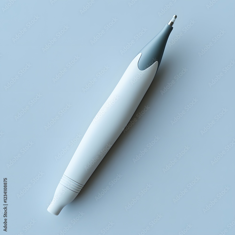 Clean ultrasound probe isolated on a minimalist background designed for ...