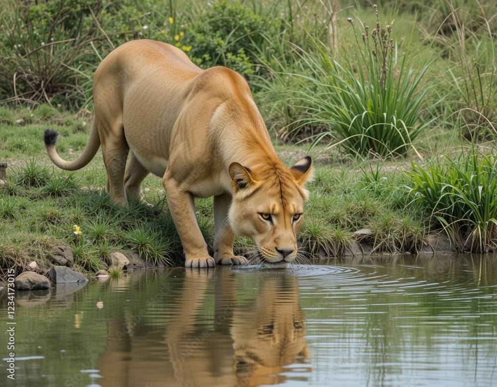 male lion cub Stock Photo | Adobe Stock