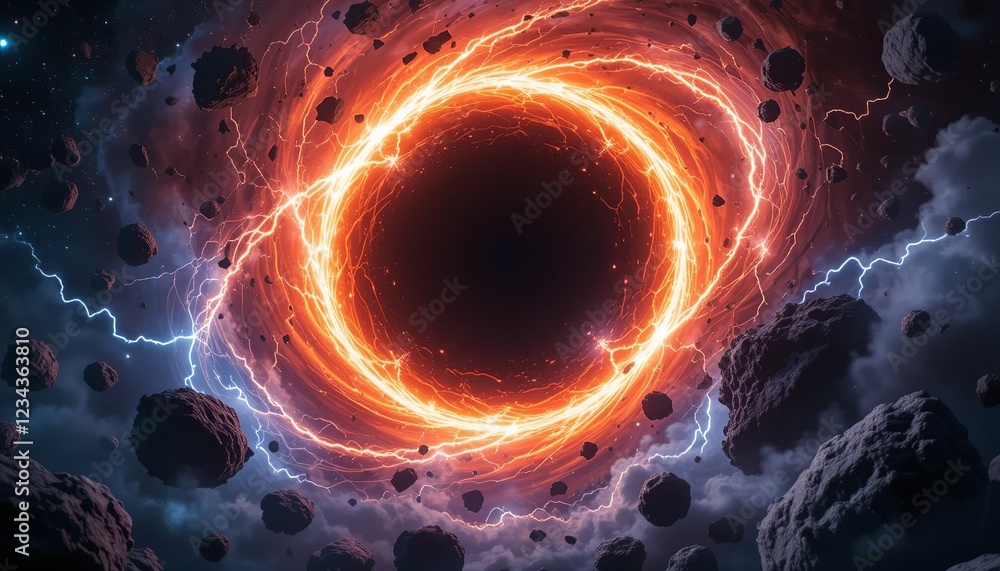 Cosmic Vortex: A mesmerizing depiction of a swirling black hole ...