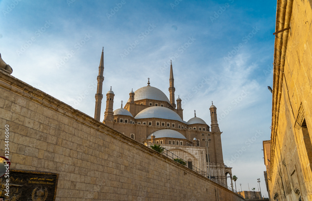 Photograph of the Mohamed Ali Mosque in Cairo, Egypt. Saladin Citadel ...