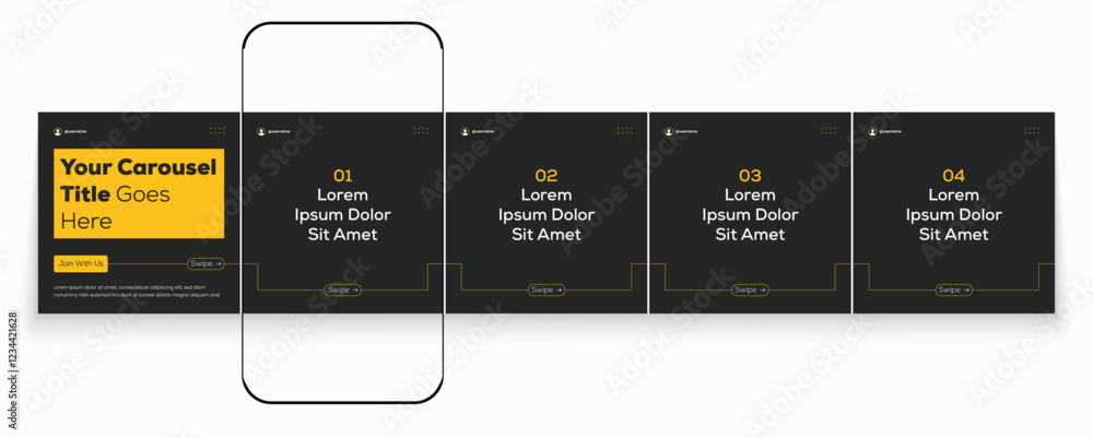 LinkedIn carousel post design Editable business social media Instagram ...