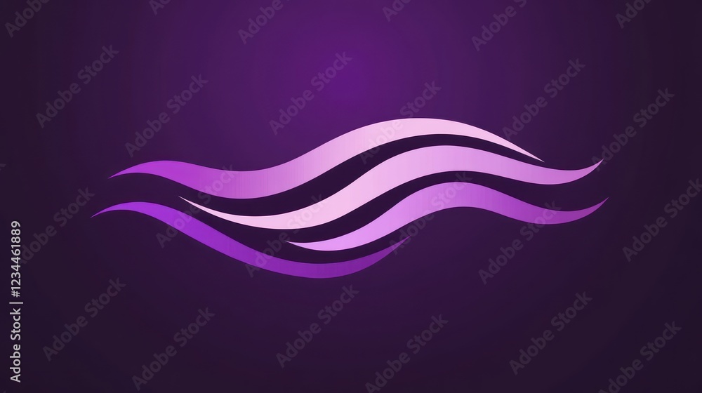Wavy, abstract purple graphic design for background use, with no ...