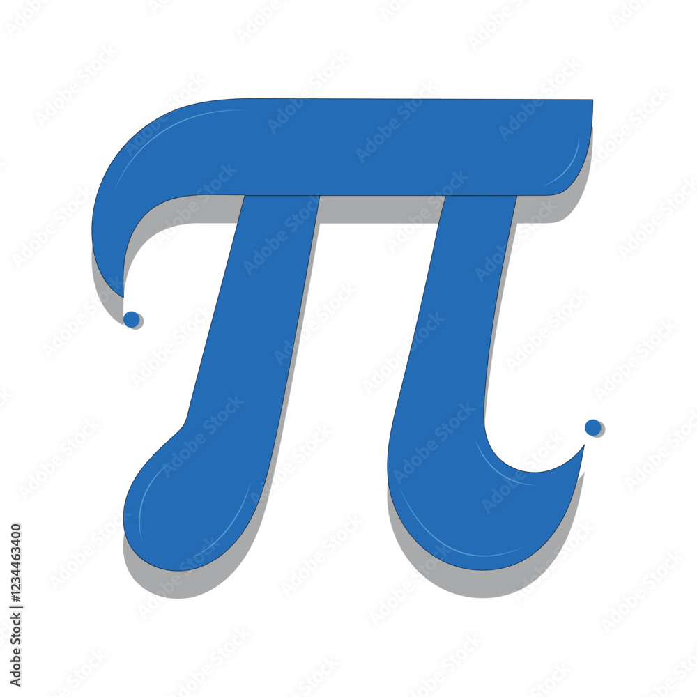 International Pi day, the mathematical constant, blue color Pi sign ...