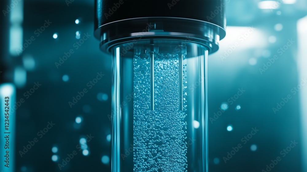 AI-powered microplastic filtration systems cleaning ocean water Stock ...
