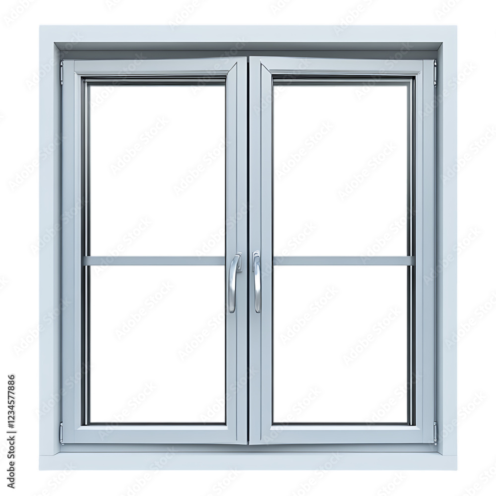 PNG Double Hung Window - A classic double-hung window design with two ...