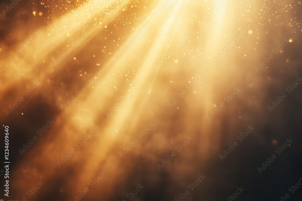 ethereal sunburst piercing through morning fog, creating dramatic lens ...