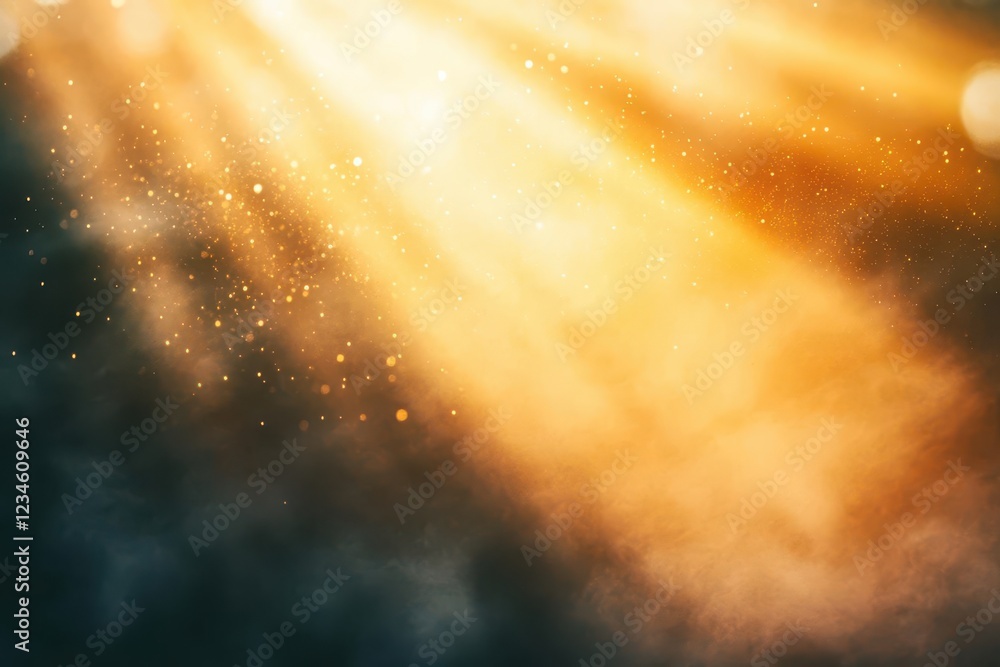 ethereal sunburst piercing through morning fog, creating dramatic lens ...