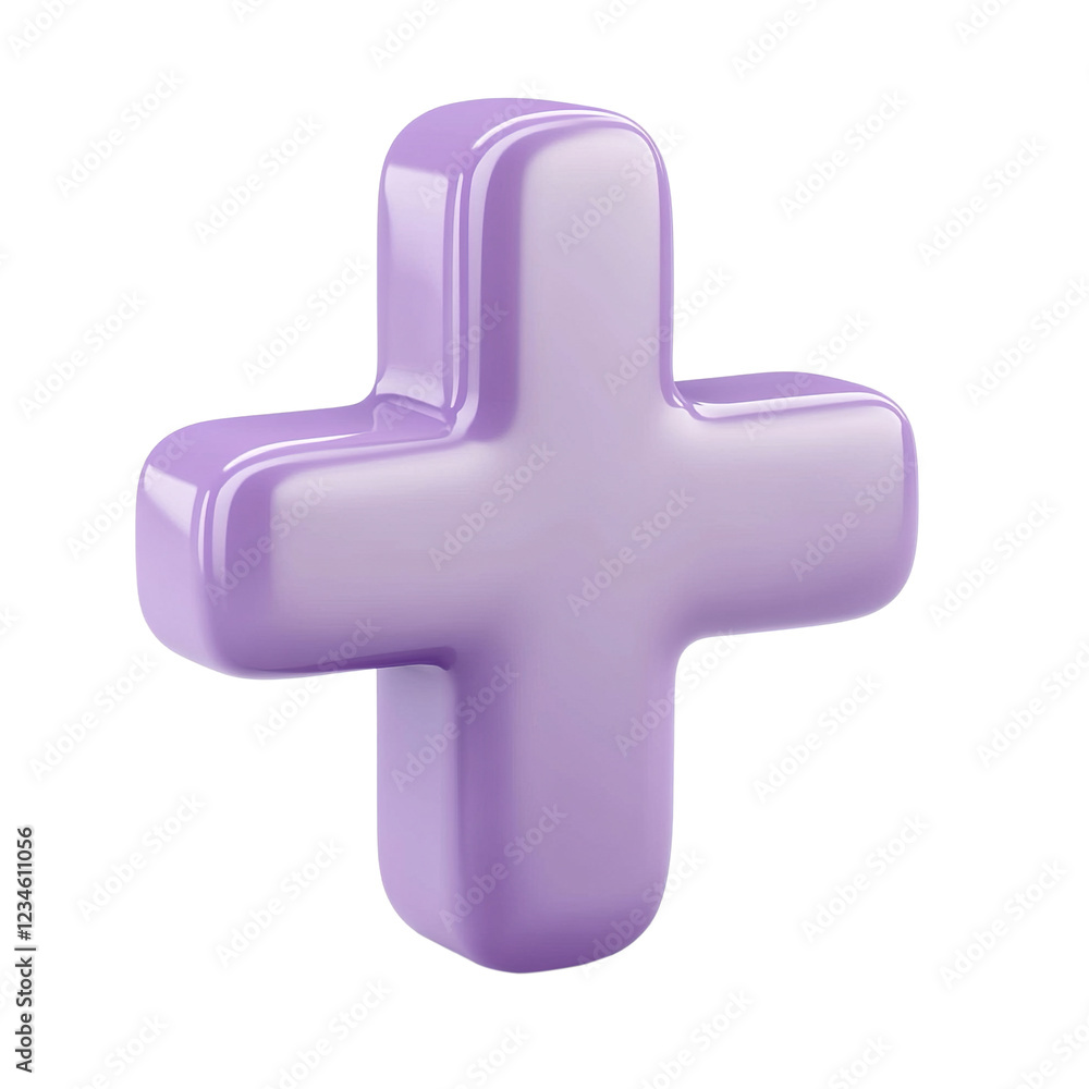 Purple Plus Sign Icon Medical Healthcare App Interface Positive Symbol ...