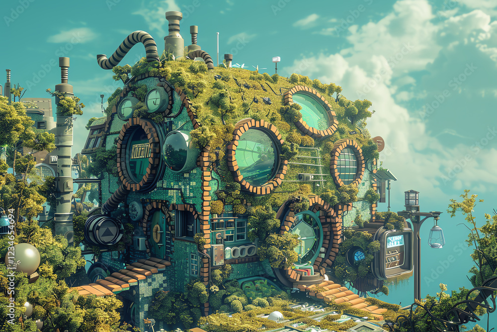 Capture the essence of surrealism by merging unexpected camera angles ...