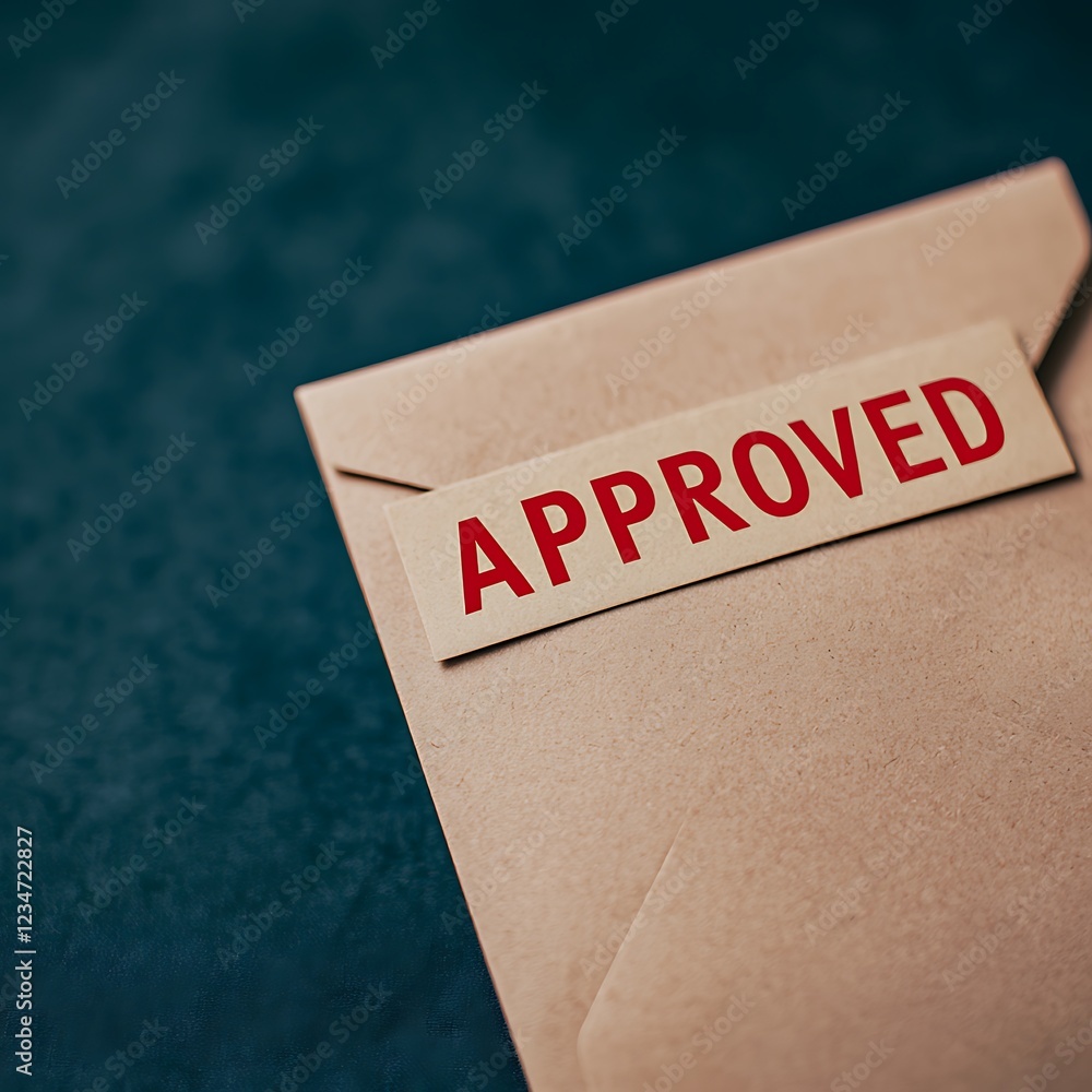 approved passed stamp status visa Approved stamp on a brown envelope ...