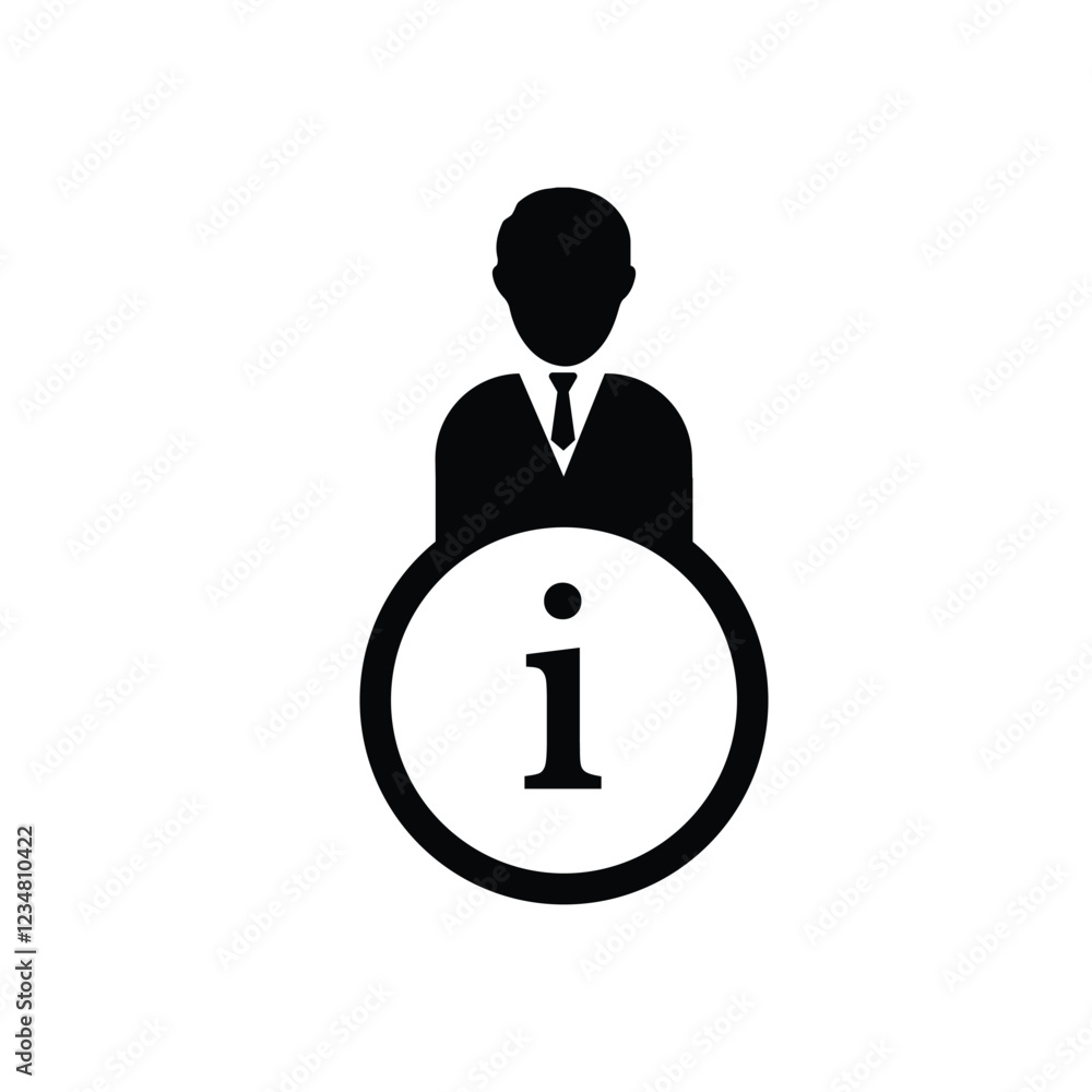 Personal information icon. User information icon. Person info, contact ...
