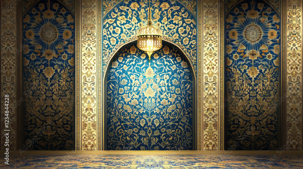 exquisite islamic architecture with intricate arabesque and moorish ...