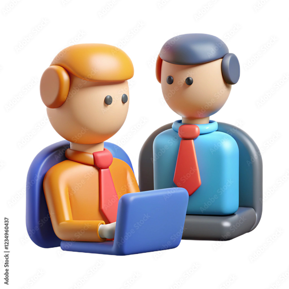 Job Interview 3D Icon high-resolution design for UI UX applications ...