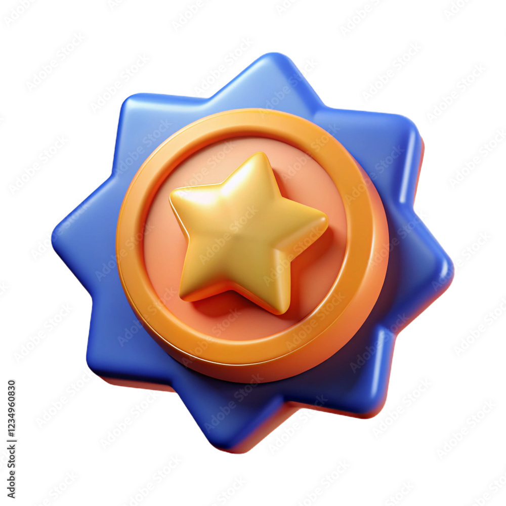 Star Badge 3D Icon high-resolution design for UI UX applications ...