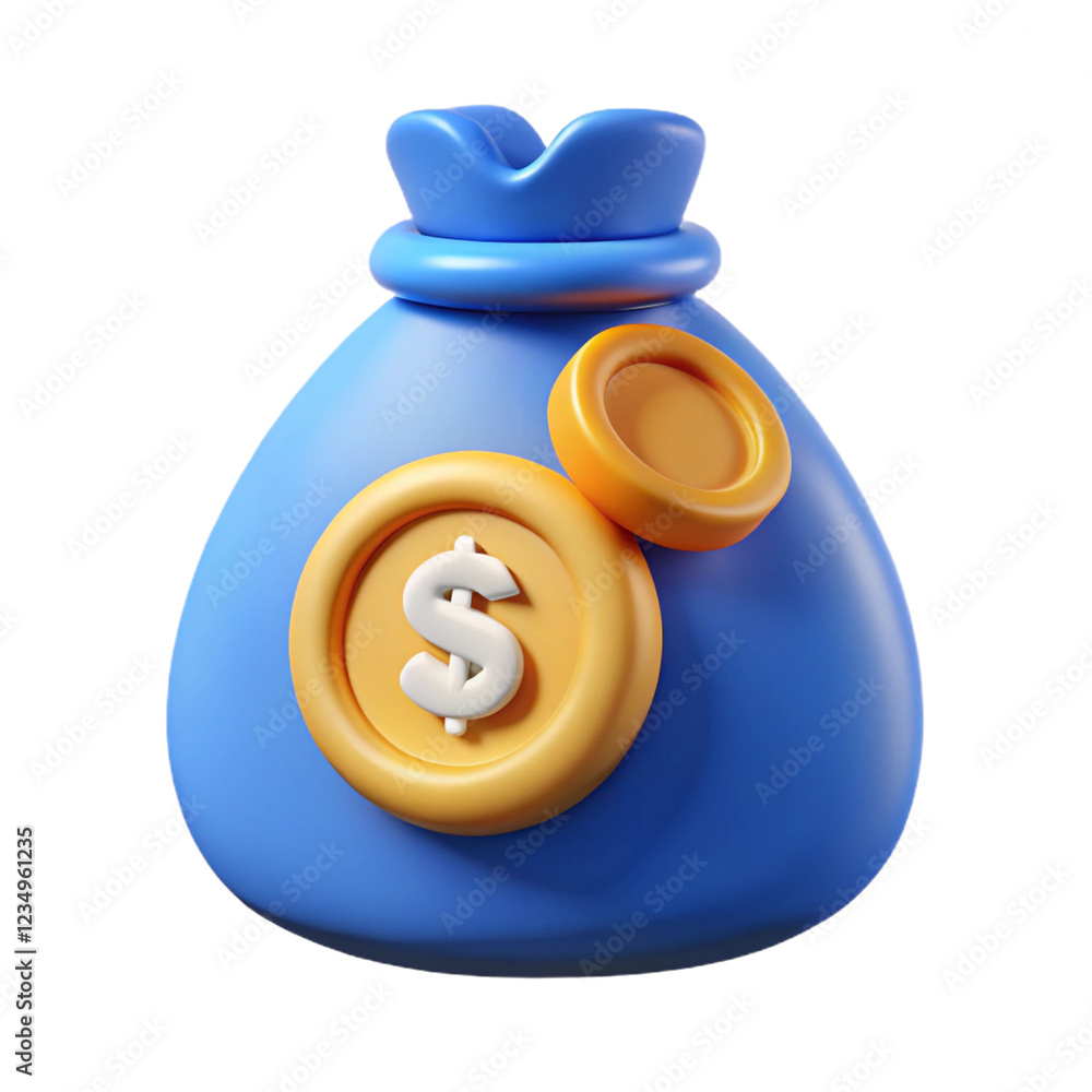 Debt 3D Icon high-quality design for UI UX apps websites and digital ...