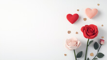 Two Pink Roses On Wood Background Free Stock Photo - Public Domain Pictures