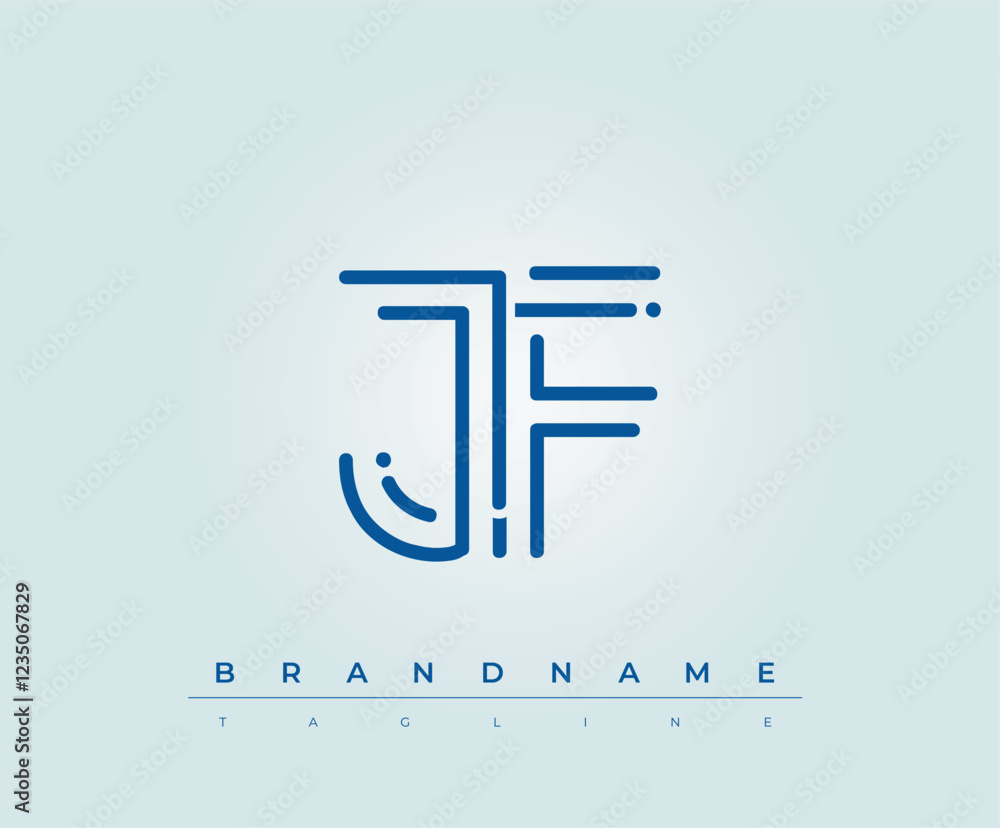 JF Technology Letter Logo Template. This tech letter logo is a graphic ...