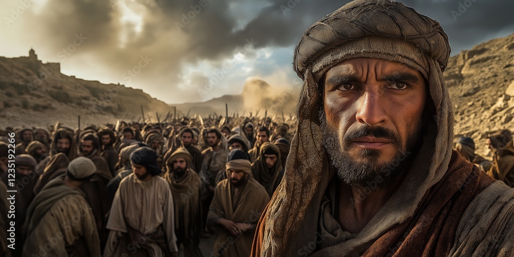 Conquest Of Canaan Israelites Under Joshua S Leadership Stock