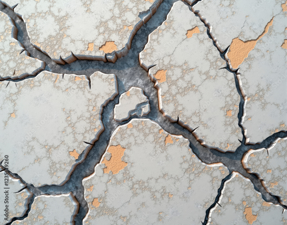 Tessellating industrial concrete-marble hybrid with steel-reinforced ...