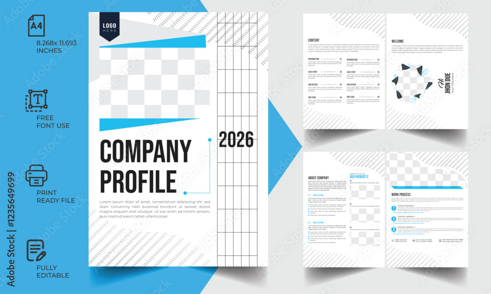 Technical Data Sheet layout template. Product Catalogue & modern a4 ...