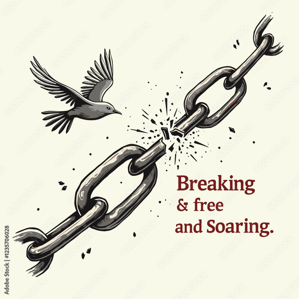 Stylized Vector Art of Independence from the Chains of Oppression ...