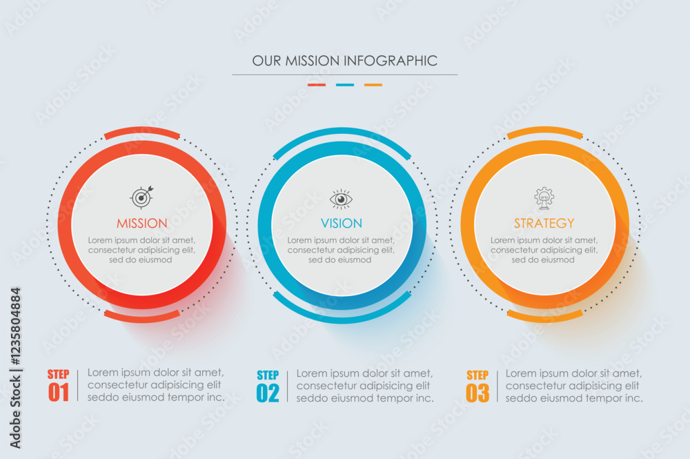 Mission, vision, values, graphic design template.eps 10 on white ...