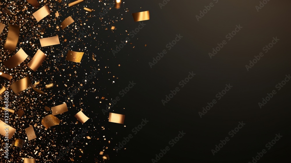 gradient gold backgrounds confetti copy space Gold gradient background ...