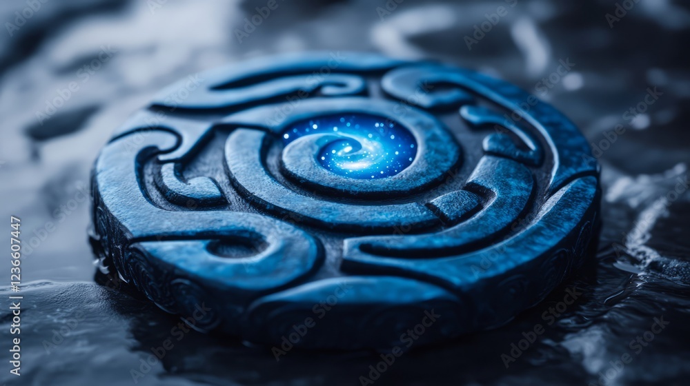 Maori koru symbol encircled by Matariki stars representing growth and ...