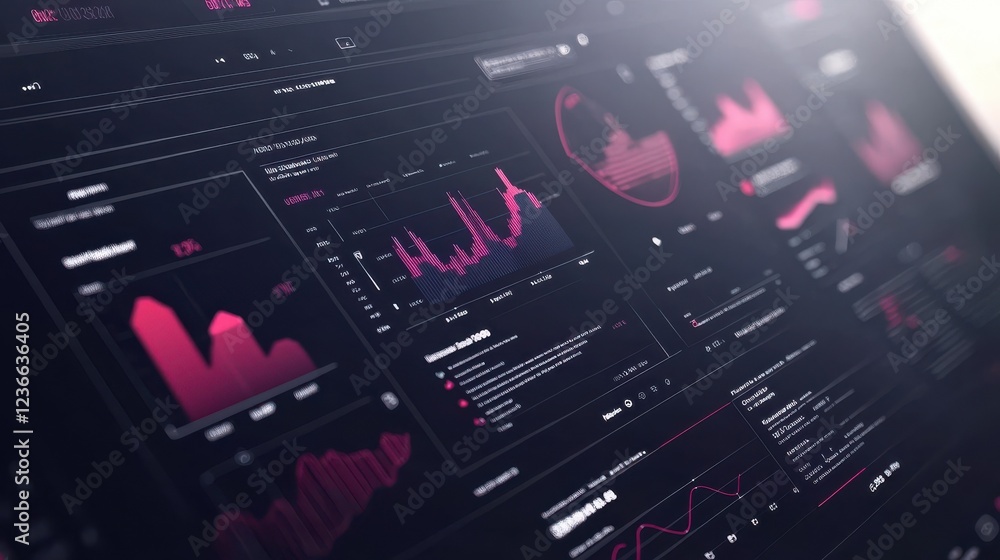 Infographic dashboard template. Modern ui interface, admin panel with ...