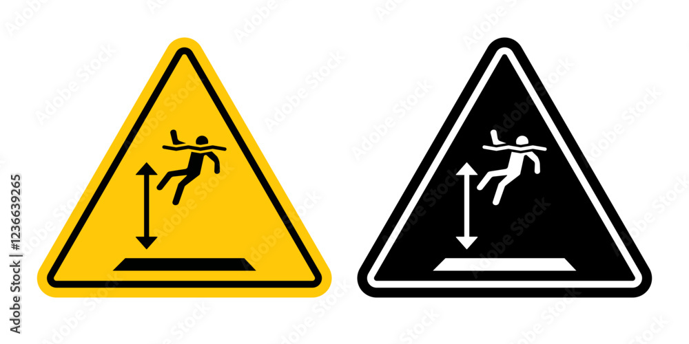 Deep water warning signs pack. vector illustrations designs Stock ...