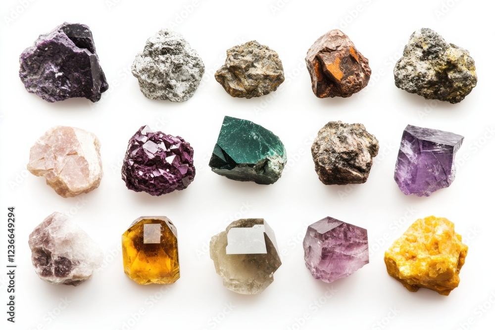 Stunning collection of garnet and mineral samples displayed on a ...