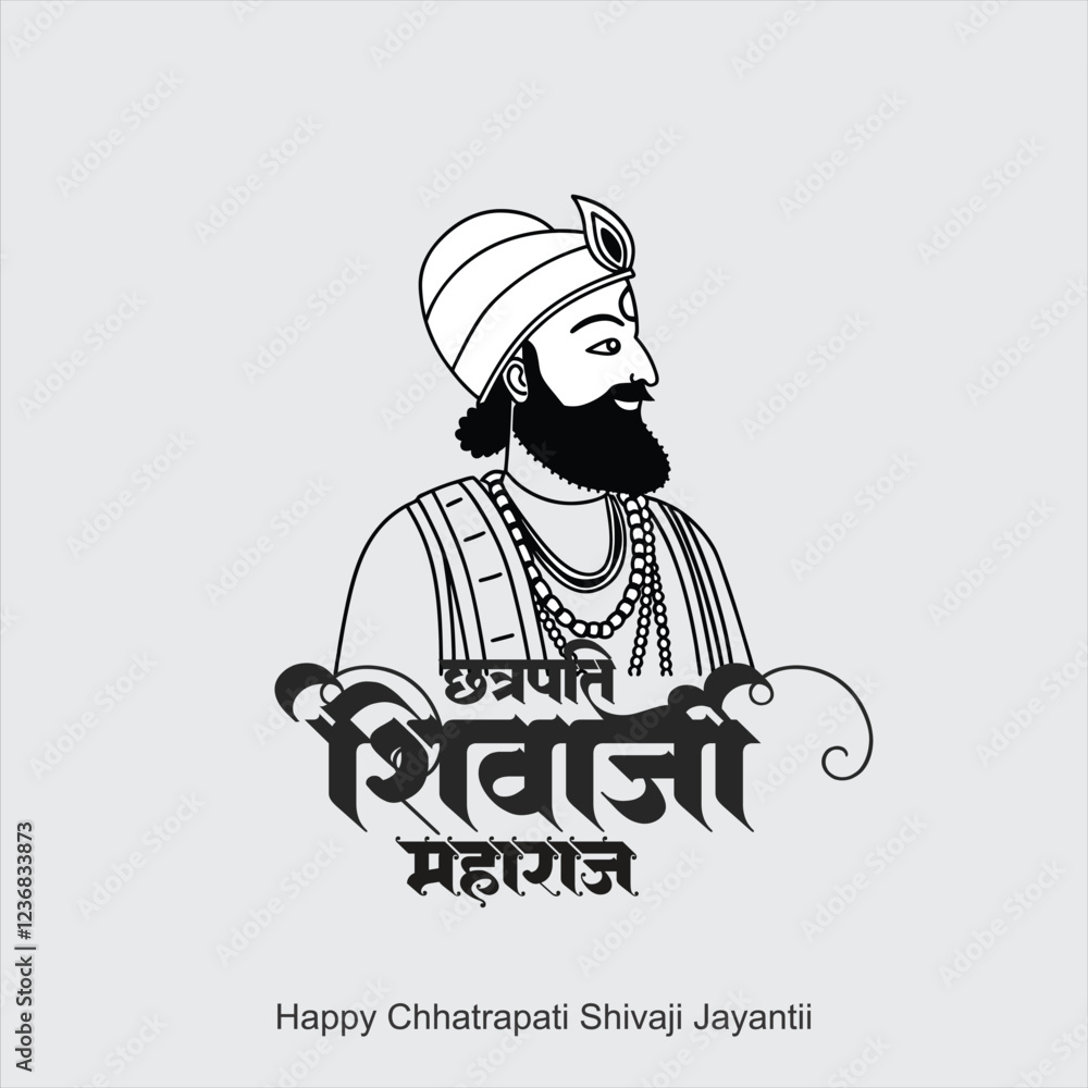 Chatrapati Shivaji Maharaj Jayanti,Calligraphy, Typographyhindi text ...